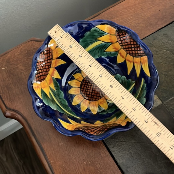 Mexico | Art | Mexico Pottery Handpainted Mexican Sunflower Bowl 8 ...